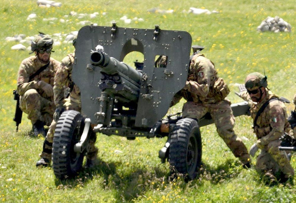 OTO Melara Mod 56 105mm Pack Howitzer / Lightweight Artillery Piece.