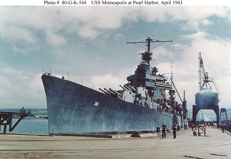 USS Minneapolis (CA-36) Heavy Cruiser Warship