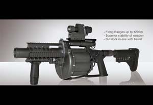 Milkor SuperSix MGL 40mm Multi-Shot Grenade Launcher